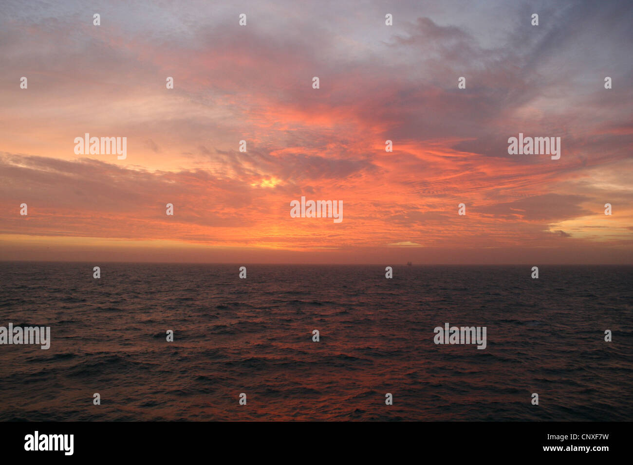 Sunset over English Channel Stock Photo - Alamy