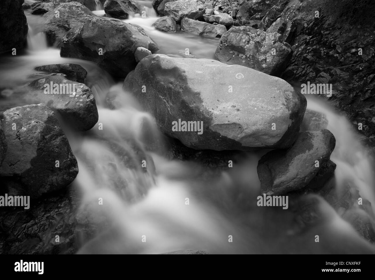 Waterfalls flowing Black and White Stock Photos & Images - Alamy