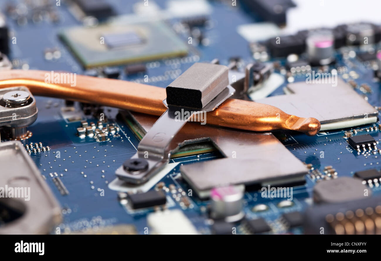 Laptop cooling system close view on details Stock Photo - Alamy