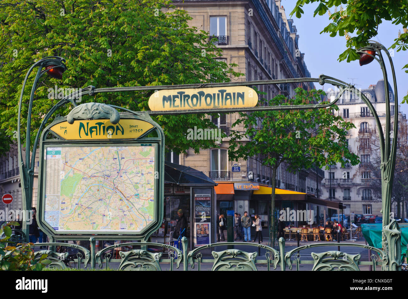 Paris Metro Station called the Nation Stock Photo - Alamy