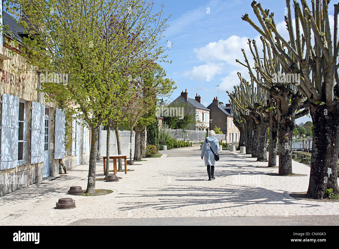 Combleux, France, beside lock of Canal d'Orléans Stock Photo - Alamy