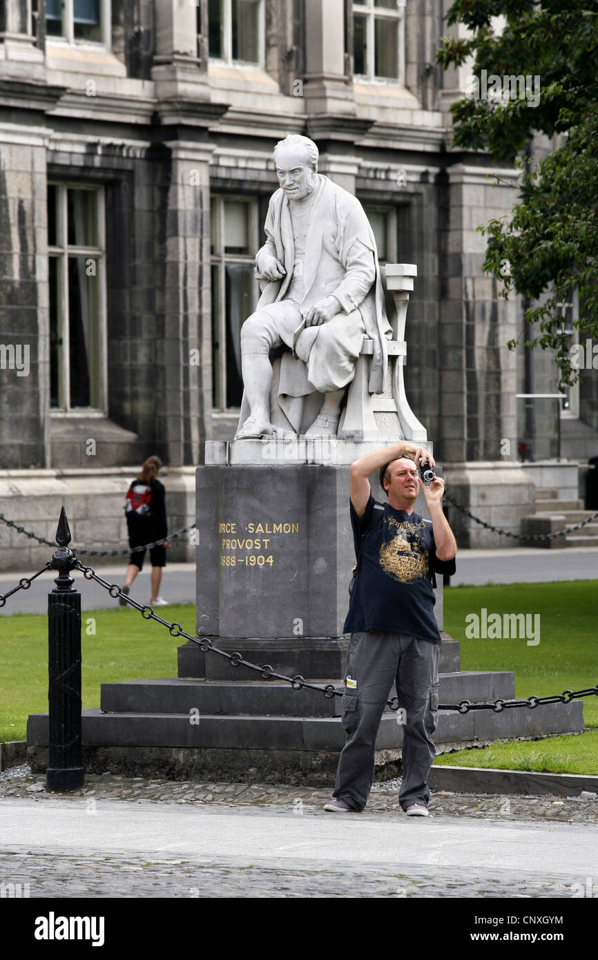Statue of George Salmon, Trinity College, Dublin, Ireland Stock Photo ...