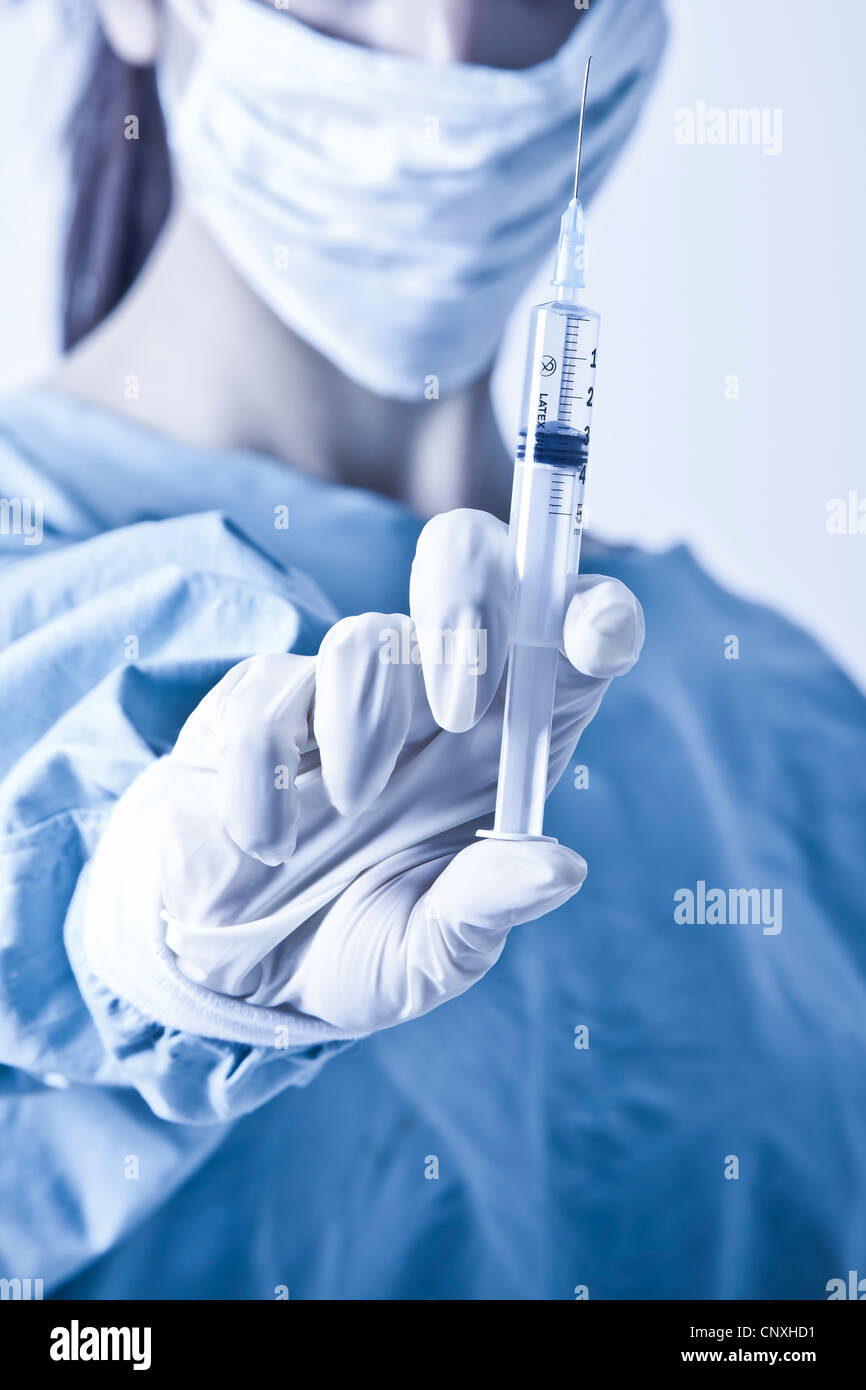 doctor with syringe Stock Photo - Alamy