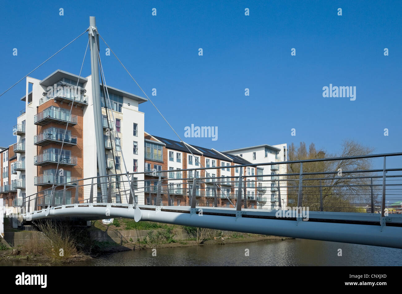 Foot footbridge and cycle bridge (opened 2011) over River Foss York ...