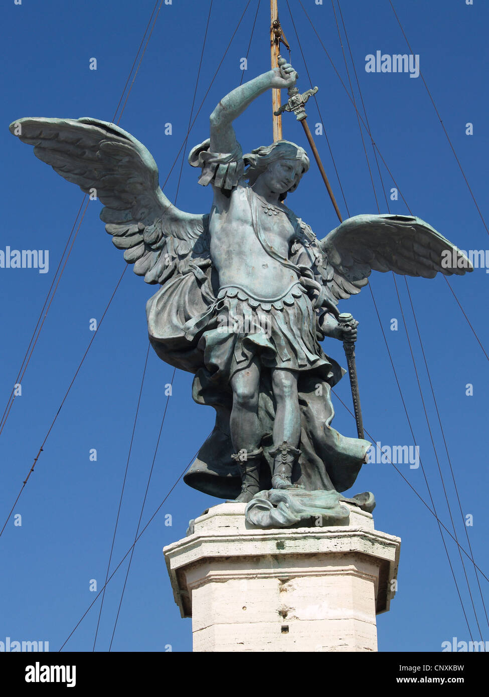 Archangel michael atop castel hi-res stock photography and images - Alamy