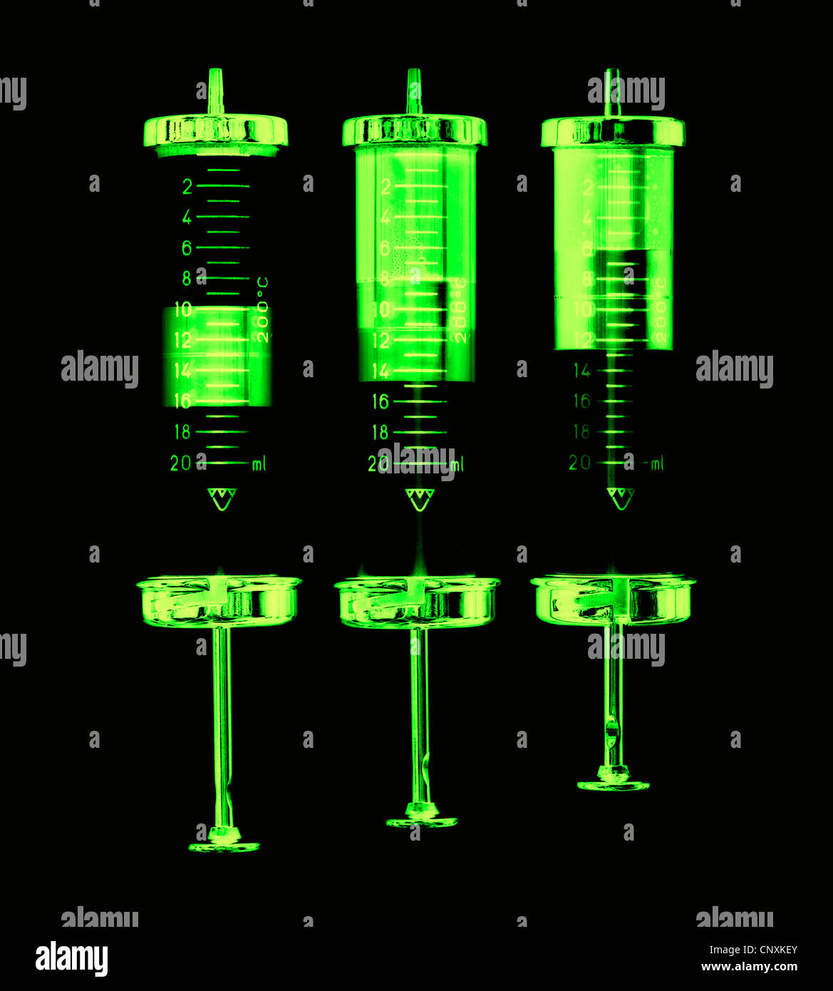 Detail of the old glass injection - retro Stock Photo - Alamy