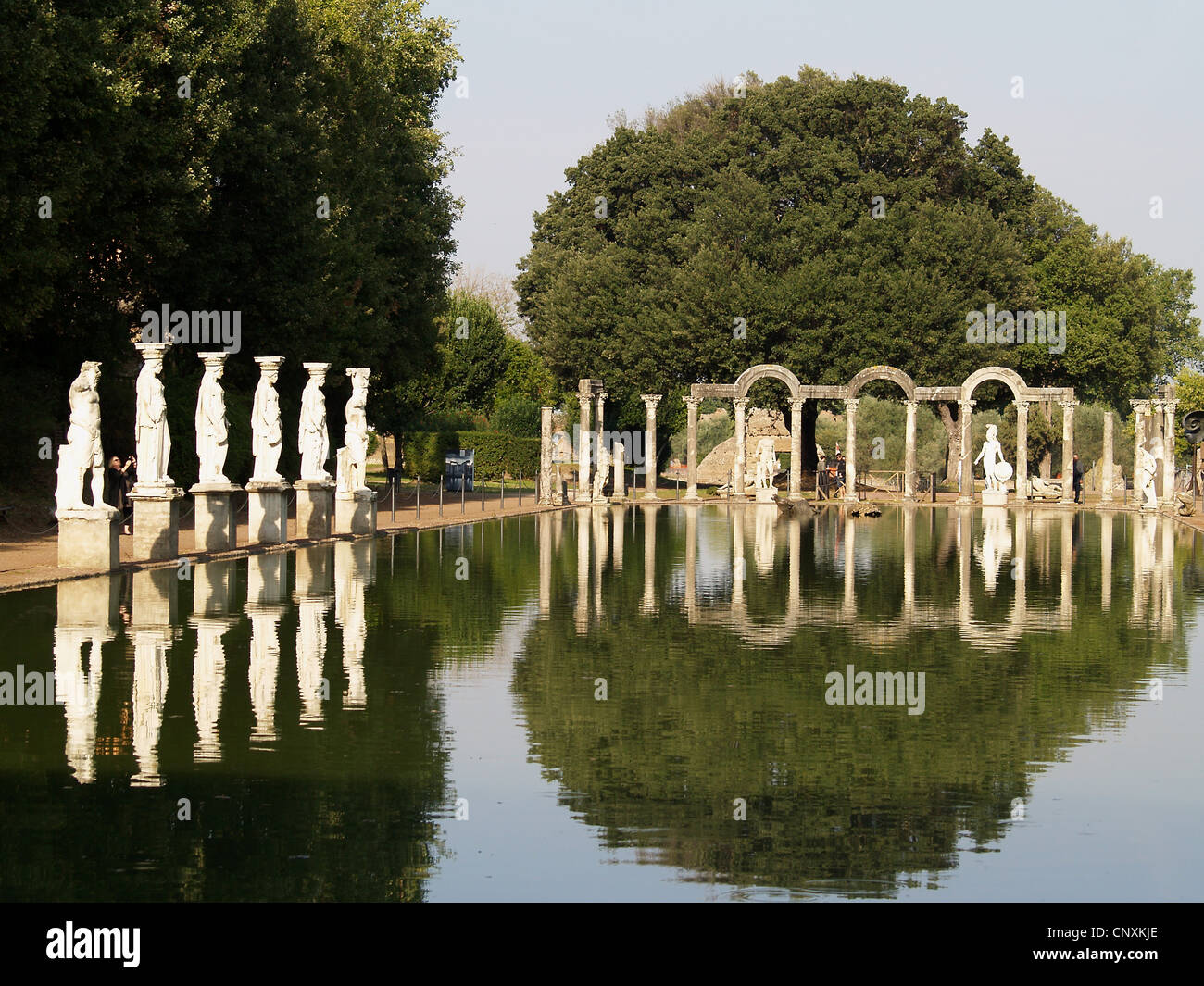 The caryatids of the Egyptian Canopus, Hadrian's Villa,Tivoli Stock ...