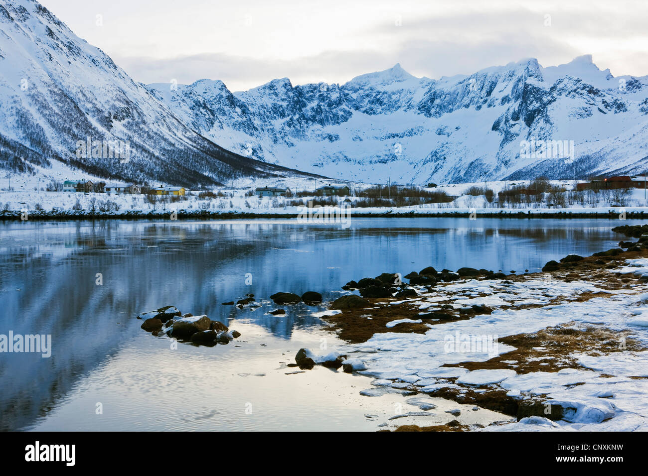 Fjord at Tromvik, Norway, Tromvik Stock Photo - Alamy