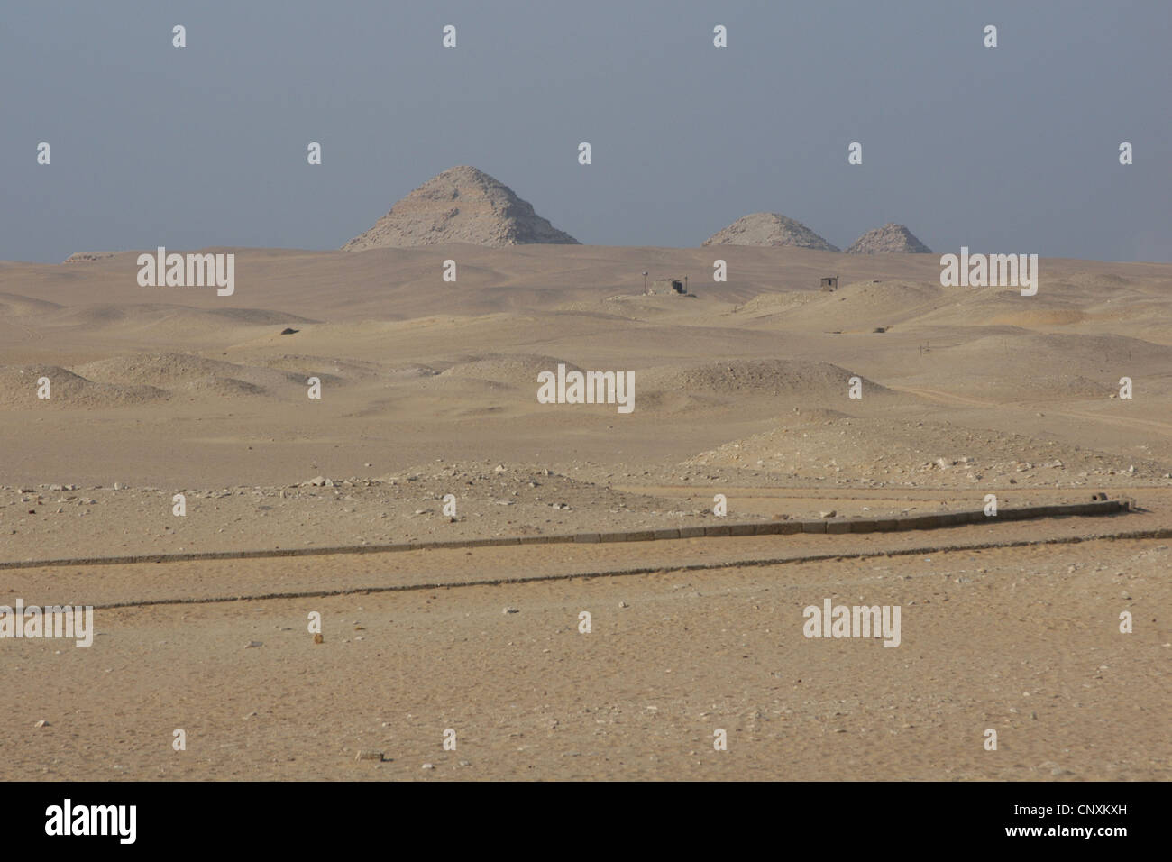 Pyramids in Abusir, Egypt, as it seen from Sakkara Stock Photo - Alamy