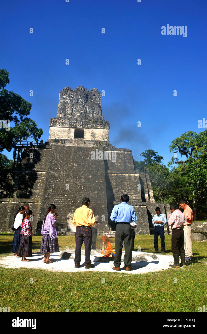 group of peole at a shamanic rite at the main square in front of the ...