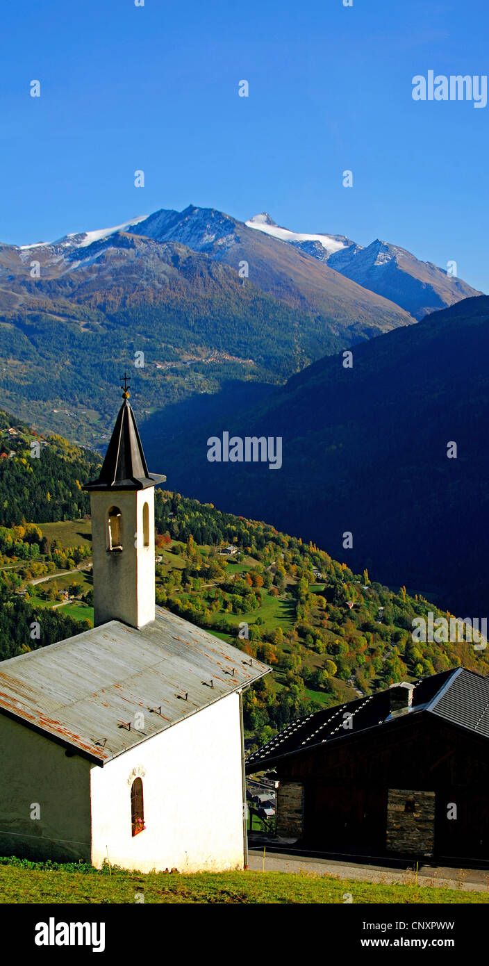 Church in the mountain village of Seez, France, Savoie Stock Photo - Alamy