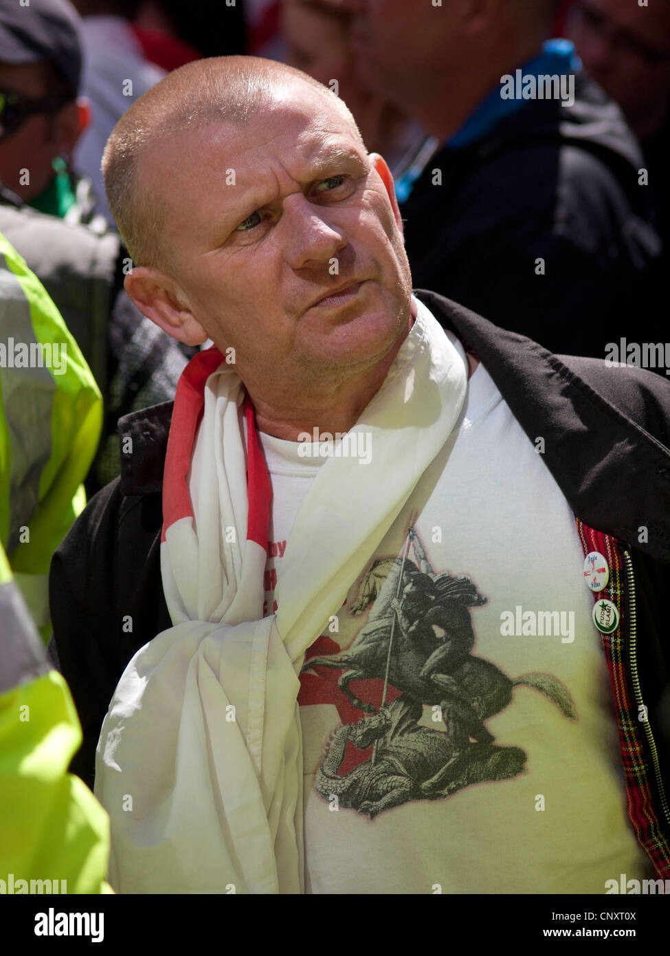A supporter of the EDL Stock Photo - Alamy