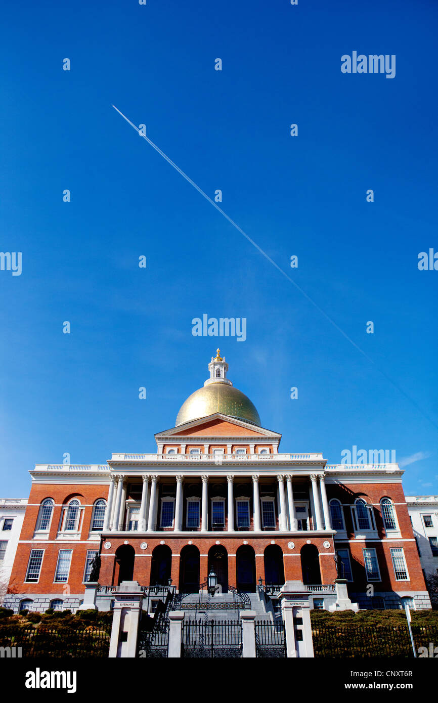 STATE HOUSE BOSTON MASSACHUSETTS COBBLE STREET MA CITY URBAN SCENE ...