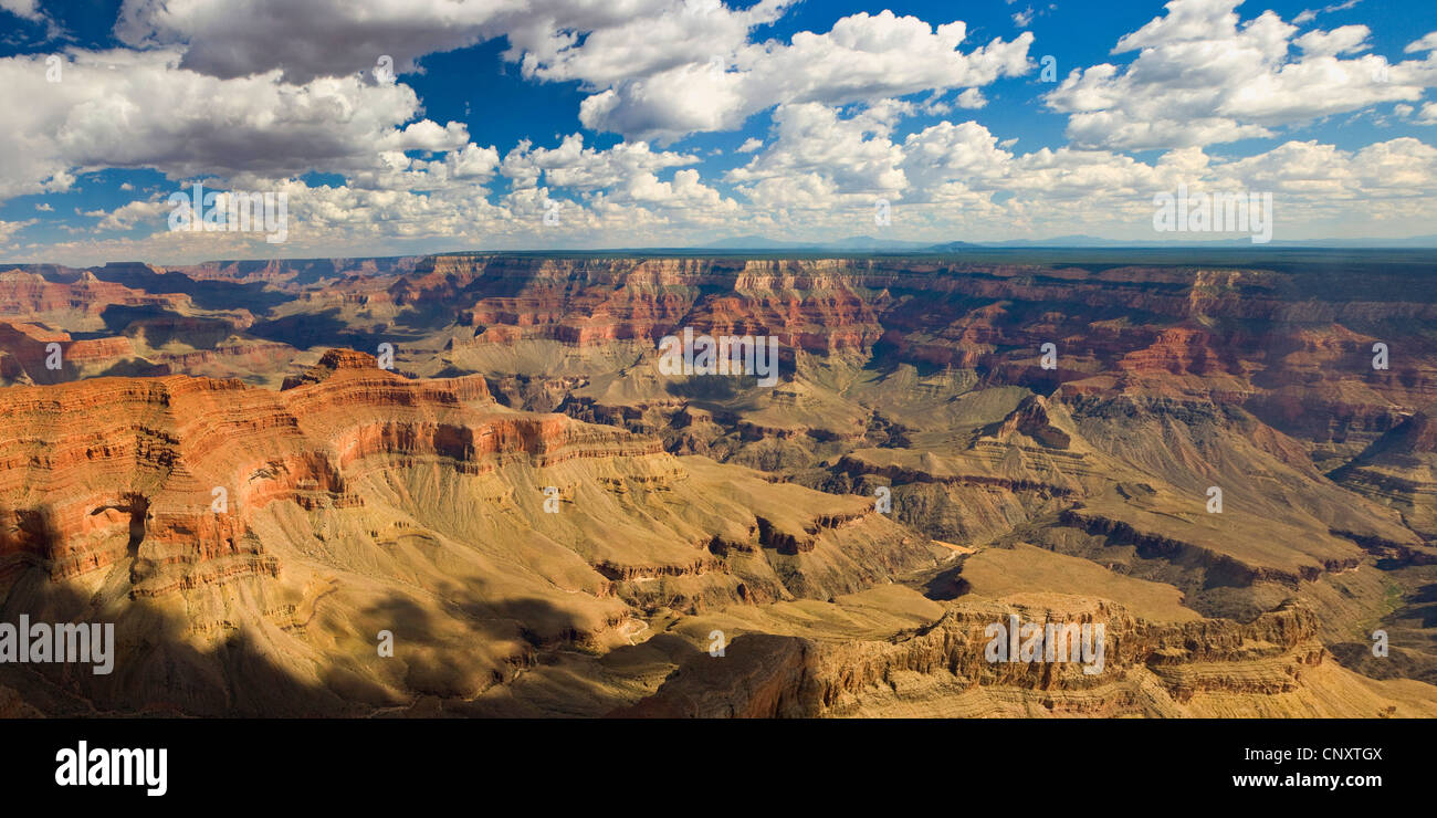 panoramic view of Grand Canyon with view to South Rim, USA, Arizona ...