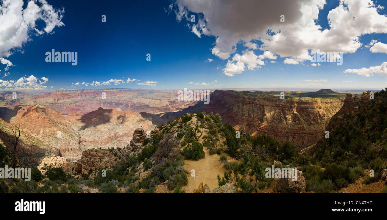 panoramic view of Grand Canyon from Desert View, USA, Arizona, Grand ...