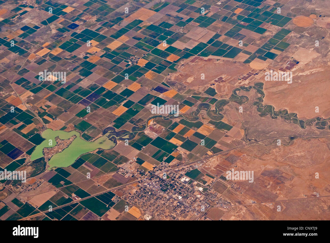cultural landscape in the USA, aerial photo, USA Stock Photo - Alamy
