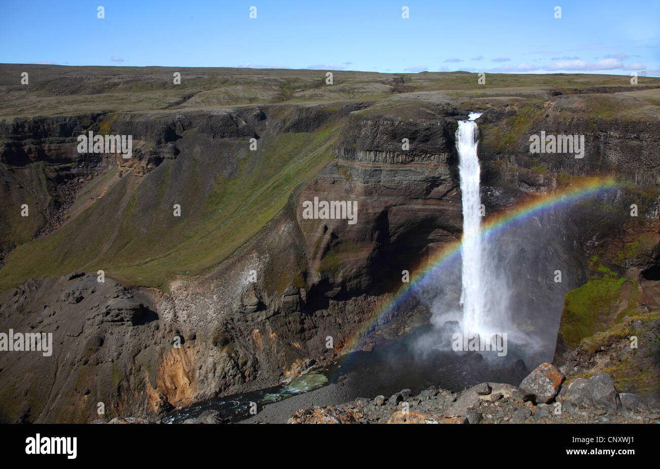 Haifoss waterfall with rainbow hi-res stock photography and images - Alamy