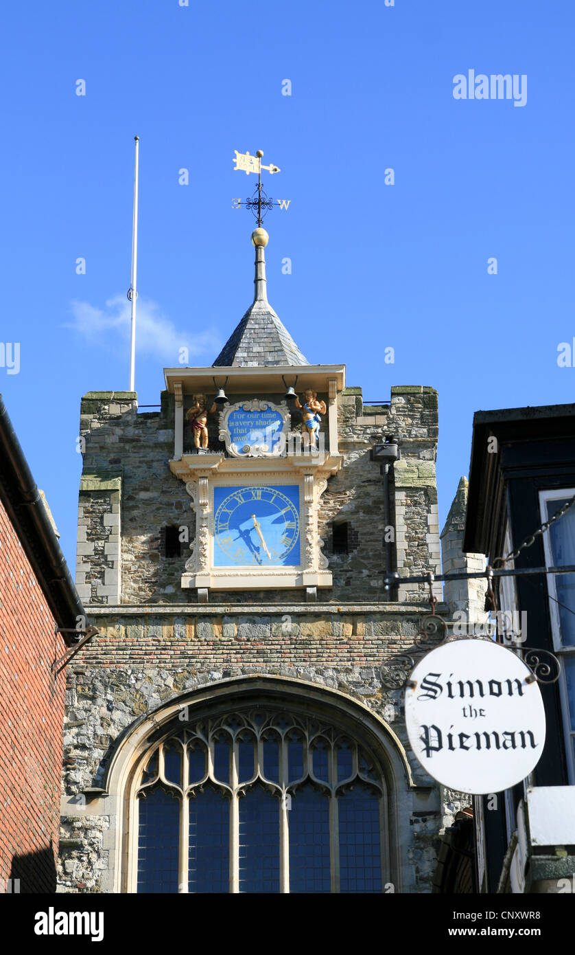 St Marys church clock tower Rye East Sussex England UK Stock Photo - Alamy