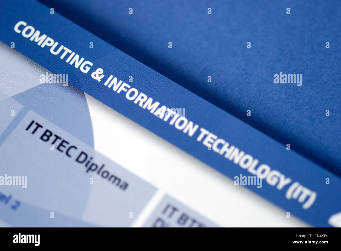 Computing & Information Technology listed in a college course guide ...