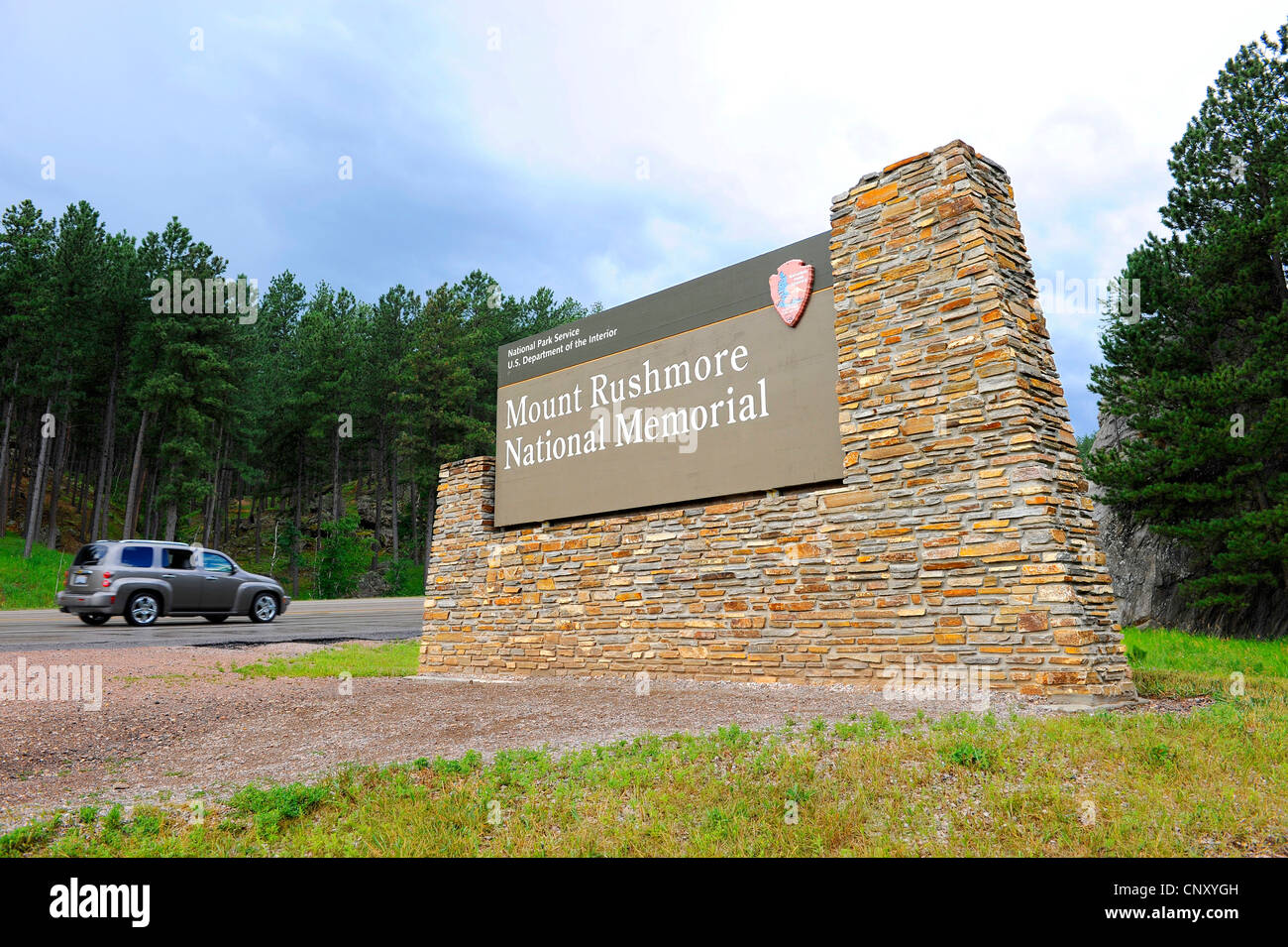 Entrance Sign to Mount Rushmore National Memorial Rapid City South ...