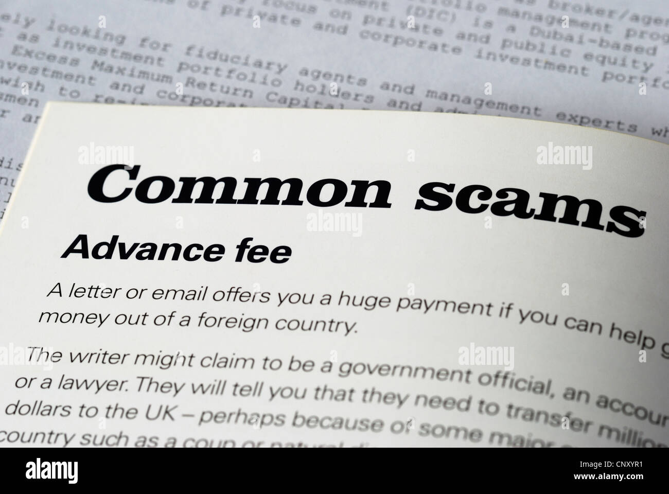 Warning leaflet hi-res stock photography and images - Alamy