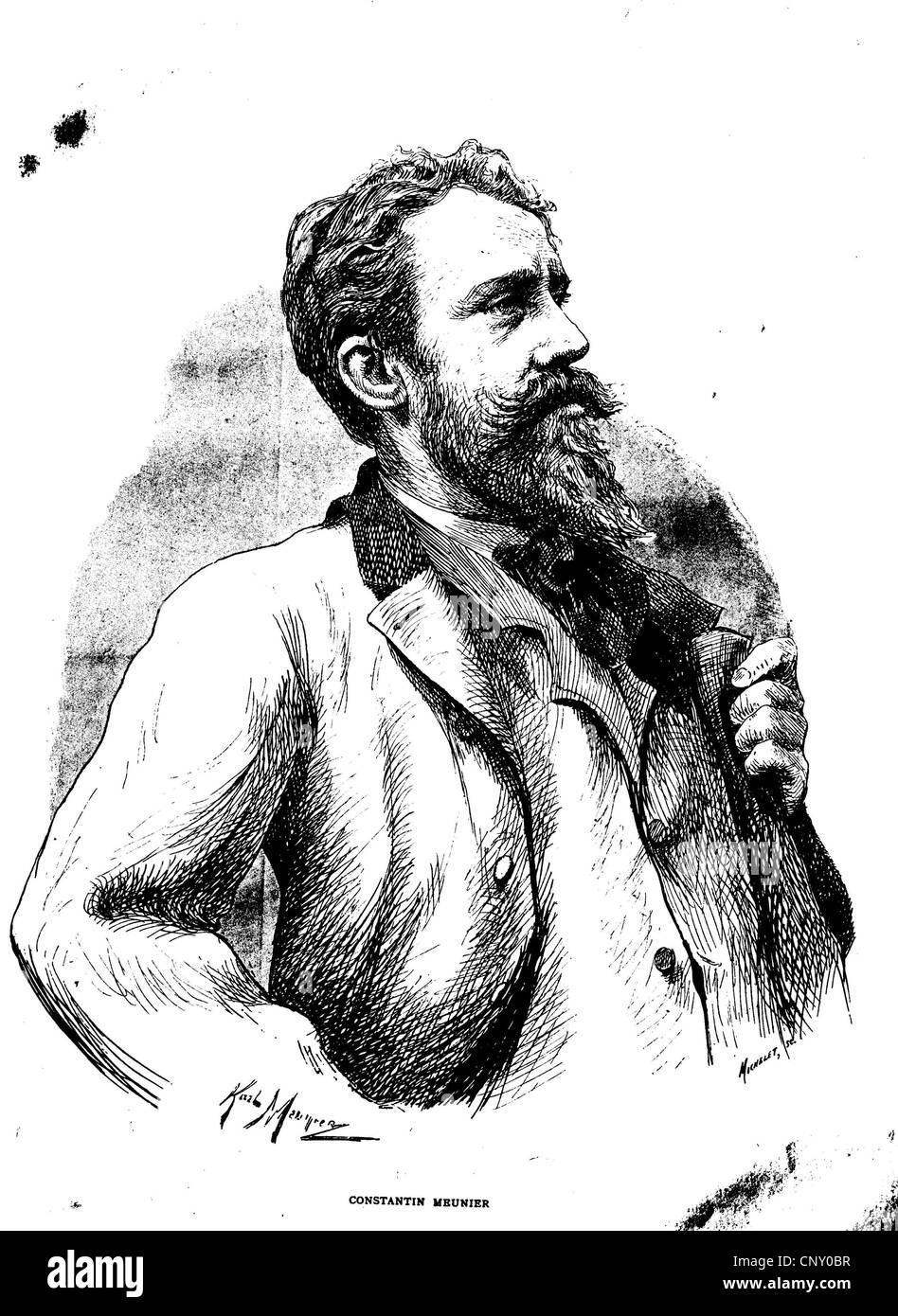 Constantin Meunier, 1831-1905, belgian painter and sculptor Stock Photo ...