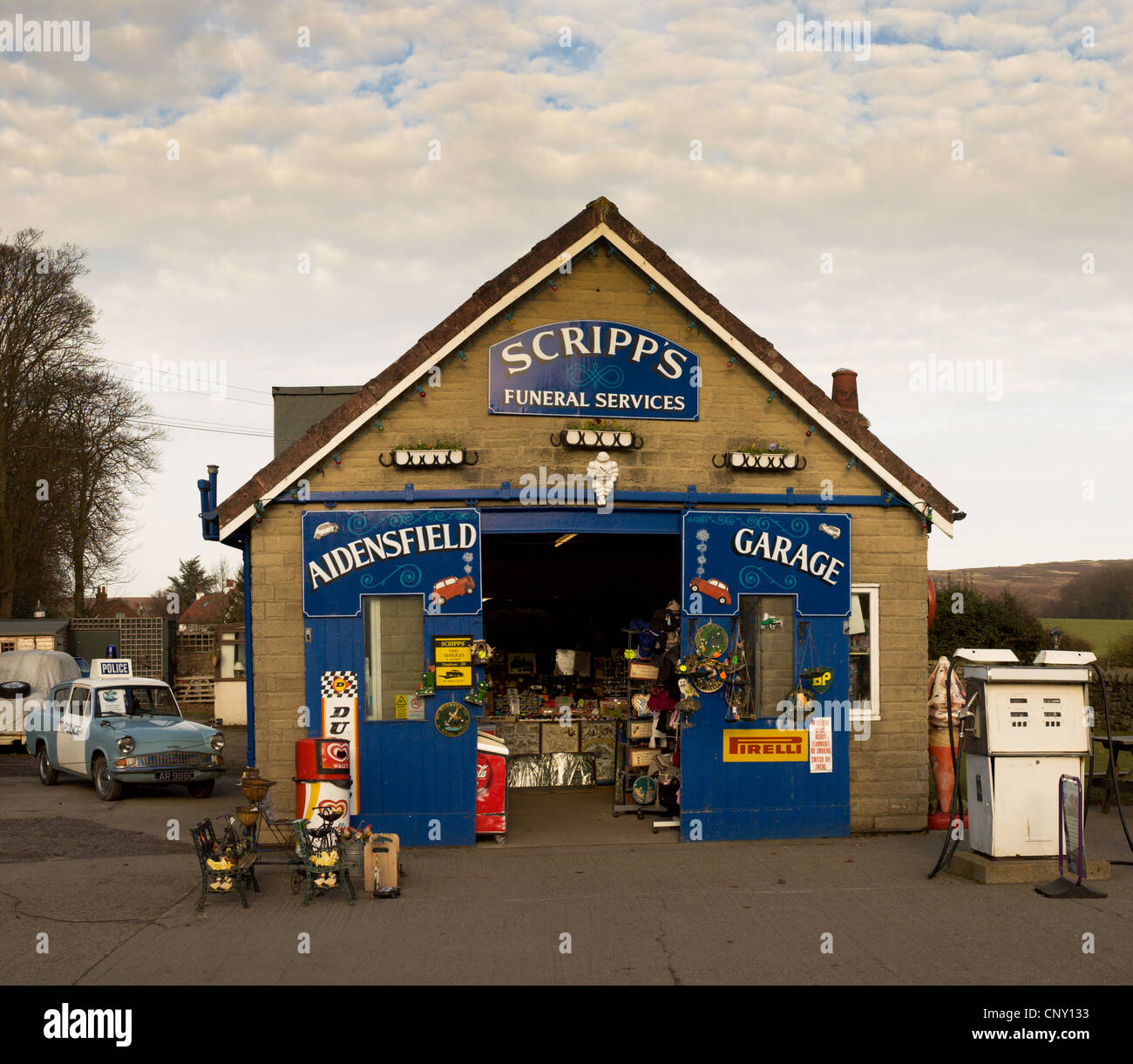 Scripps Garage, Goathland, North York Moors UK Stock Photo - Alamy