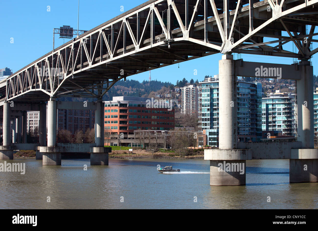 Bridge infrastructure in Portland Oregon Stock Photo - Alamy