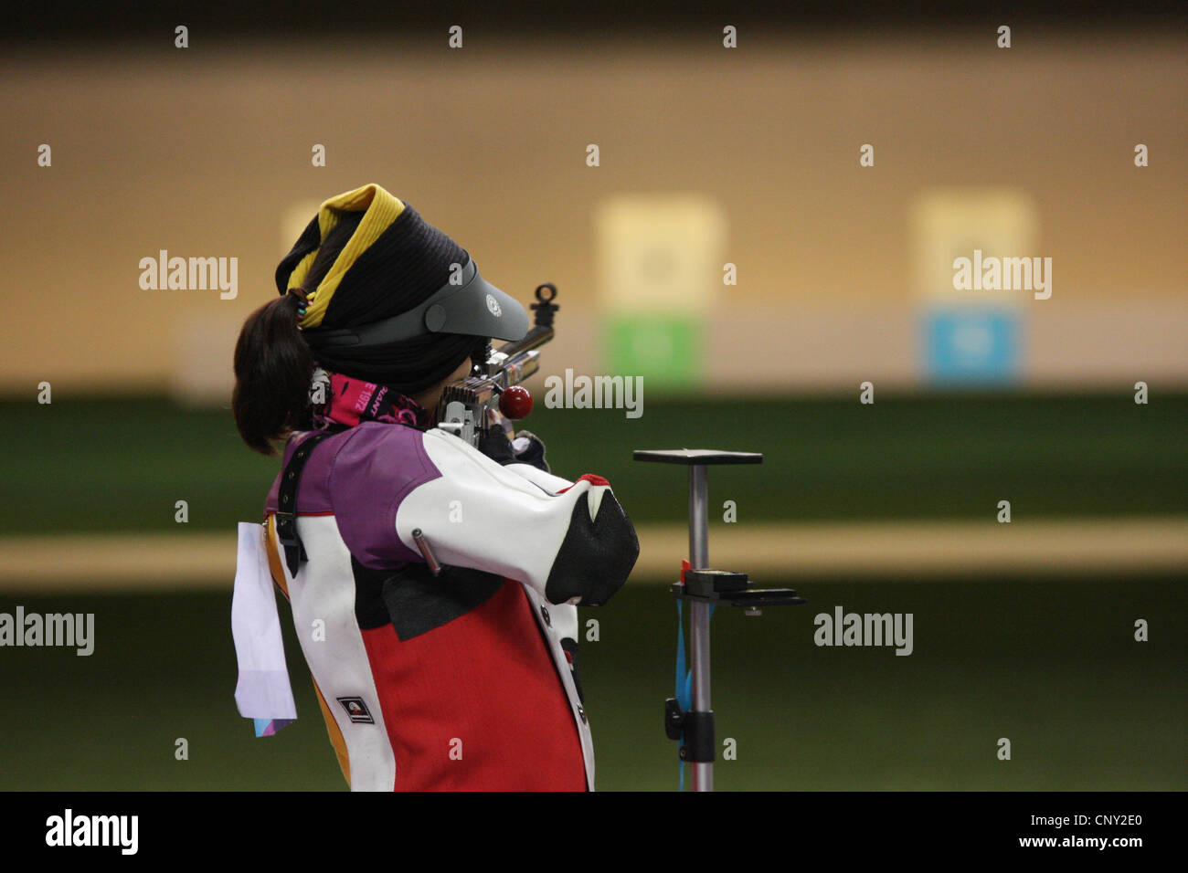 Siling YI of China in the womens 50m RIFLE at the ISSF Shooting World ...