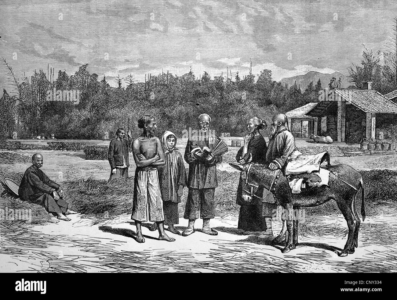 China farmers illustration hi-res stock photography and images - Alamy
