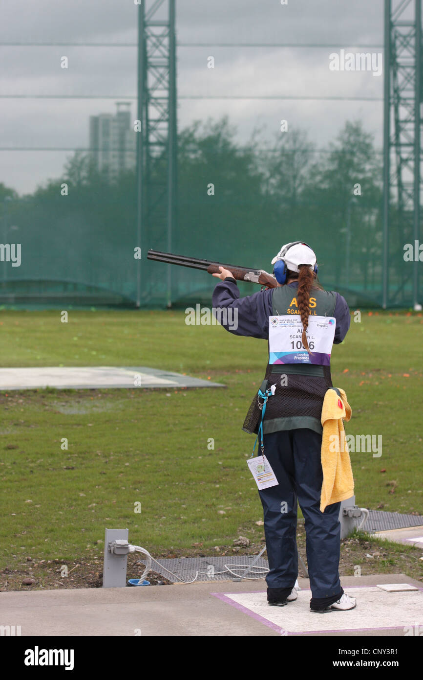 Laetisha SCANLAN of Australia at the 2012 ISSF Shooting World Cup Women ...