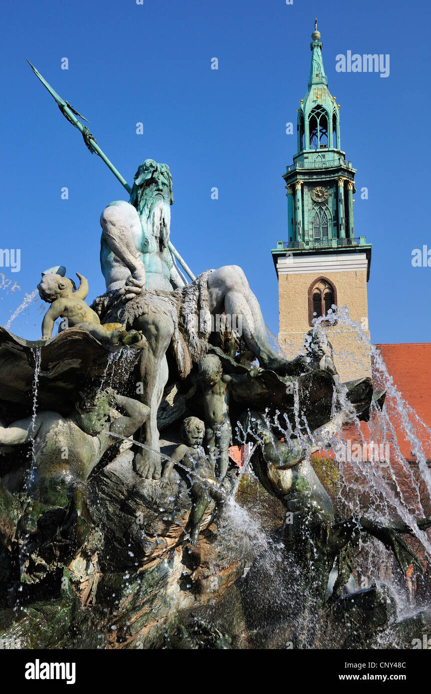 Berlin, Germany. Neptunbrunnen / Neptune Fountain (Reinhold Begas; 1886 ...