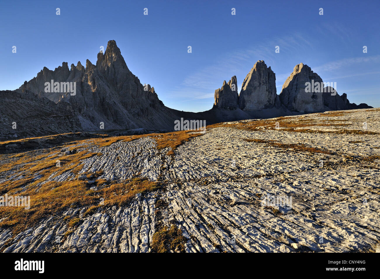 Tre Cime di Lavaredo and Monte Paterno, Italy, Dolomites, NP Sesto ...