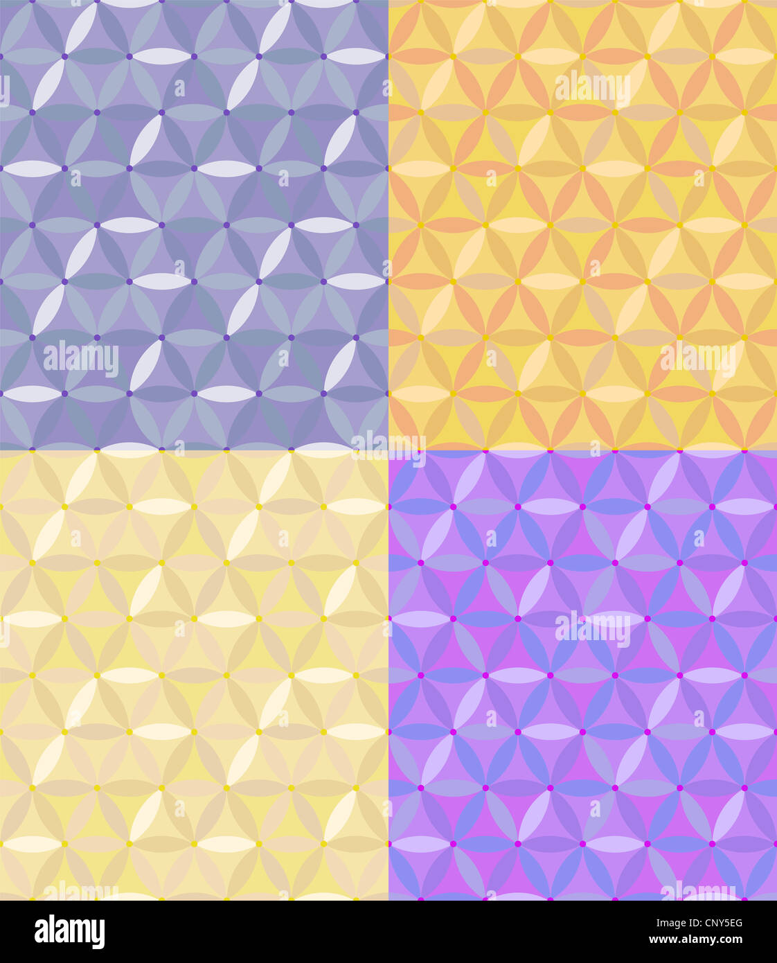 seamless geometric pattern of hexagons of four color combinations Stock ...