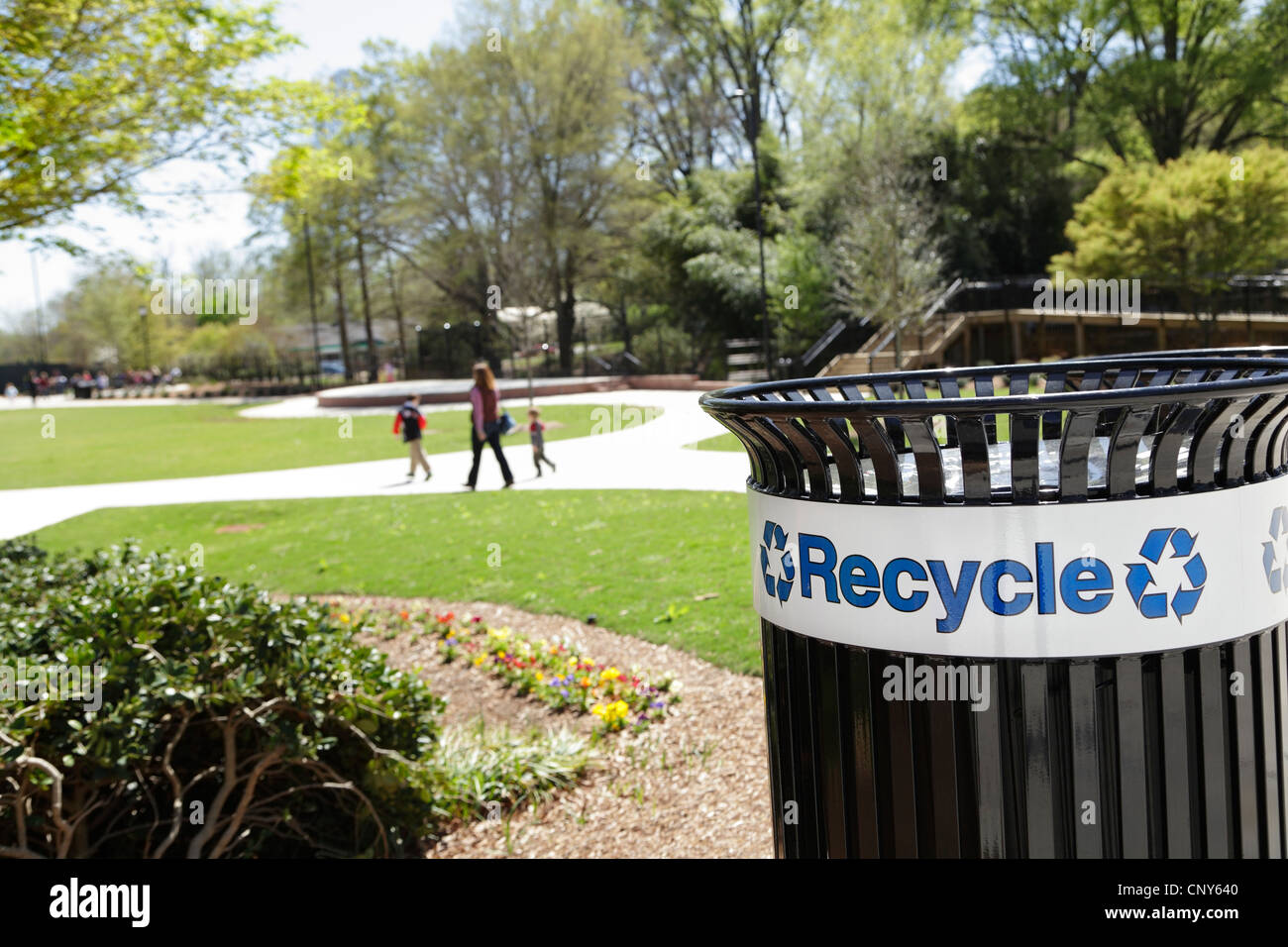 Recycle Bin In Park High Resolution Stock Photography and Images - Alamy