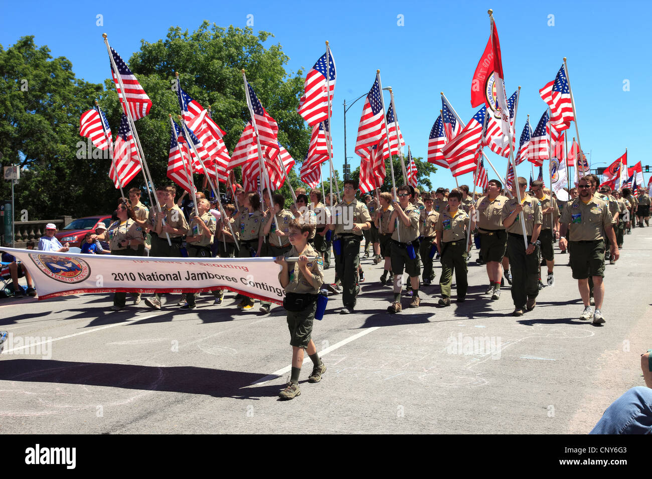 Scouts parade hi-res stock photography and images - Alamy