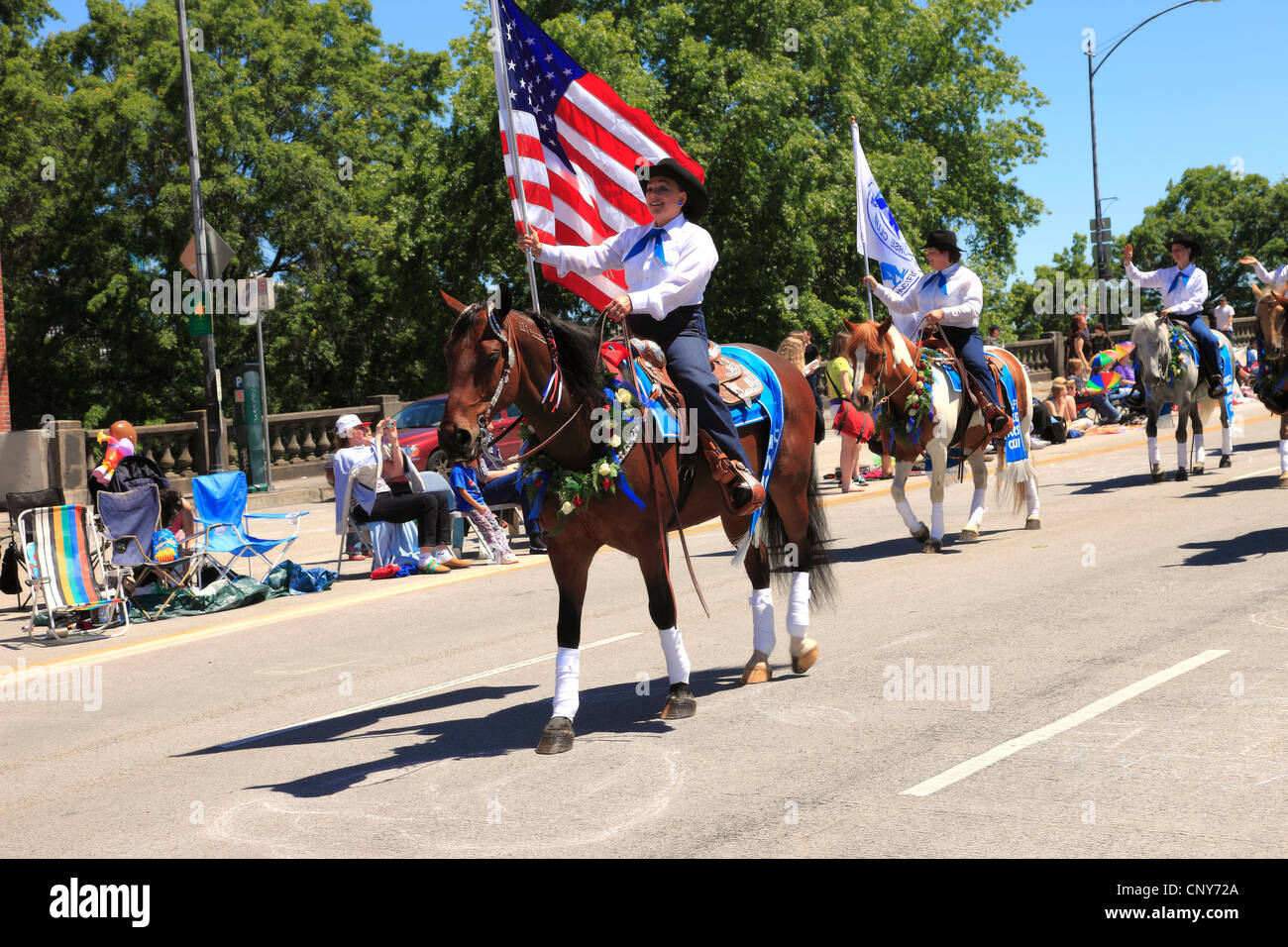 PORTLAND - JUNE 12: Rose Festival annual parade through downtown June ...