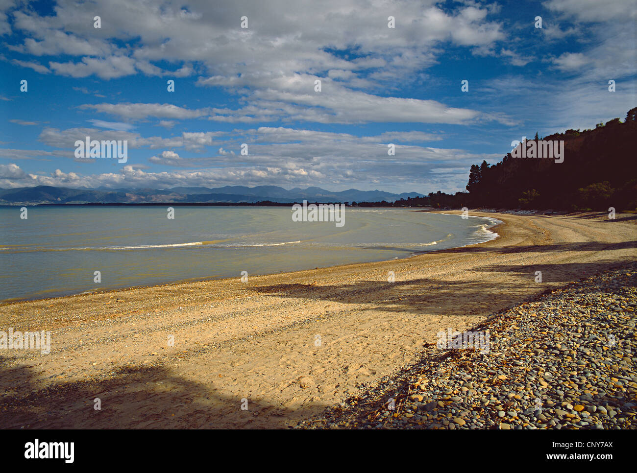 The beach at Ruby Bay near Nelson, South Island, New Zealand Stock ...