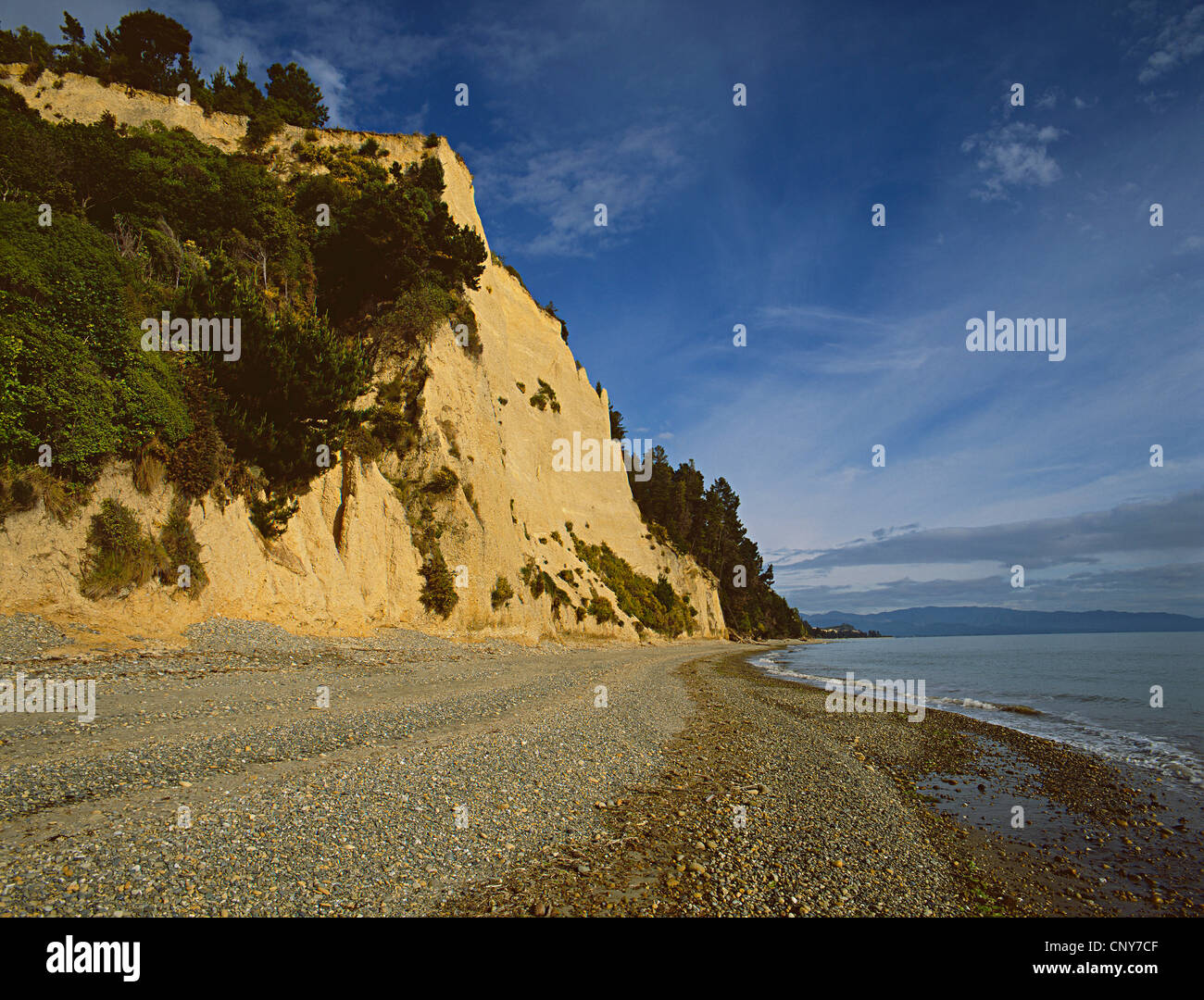 Cliffs at Ruby Bay near Nelson, South Island, New Zealand Stock Photo ...