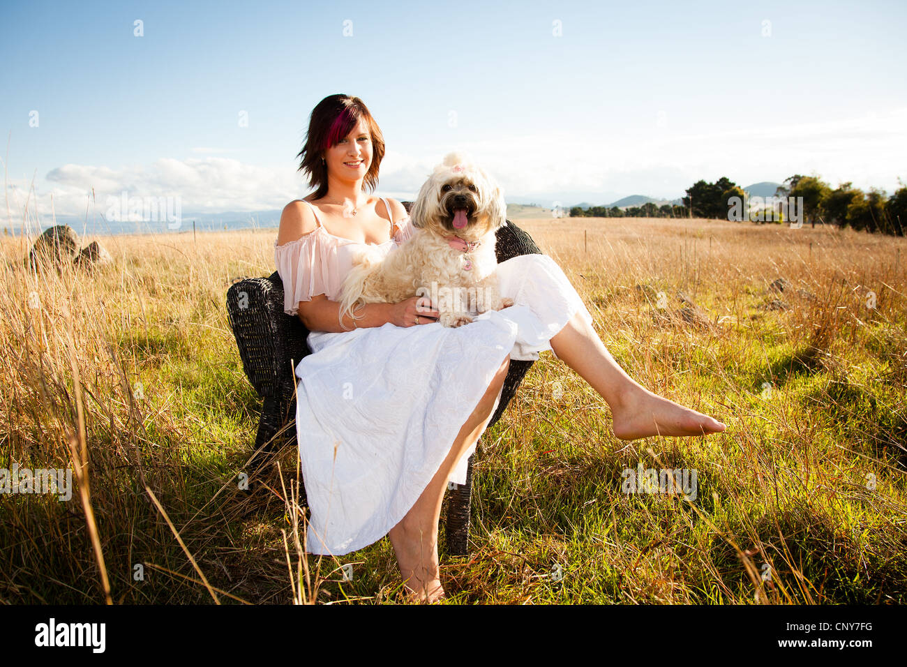 Woman girl lap outside hi-res stock photography and images - Alamy