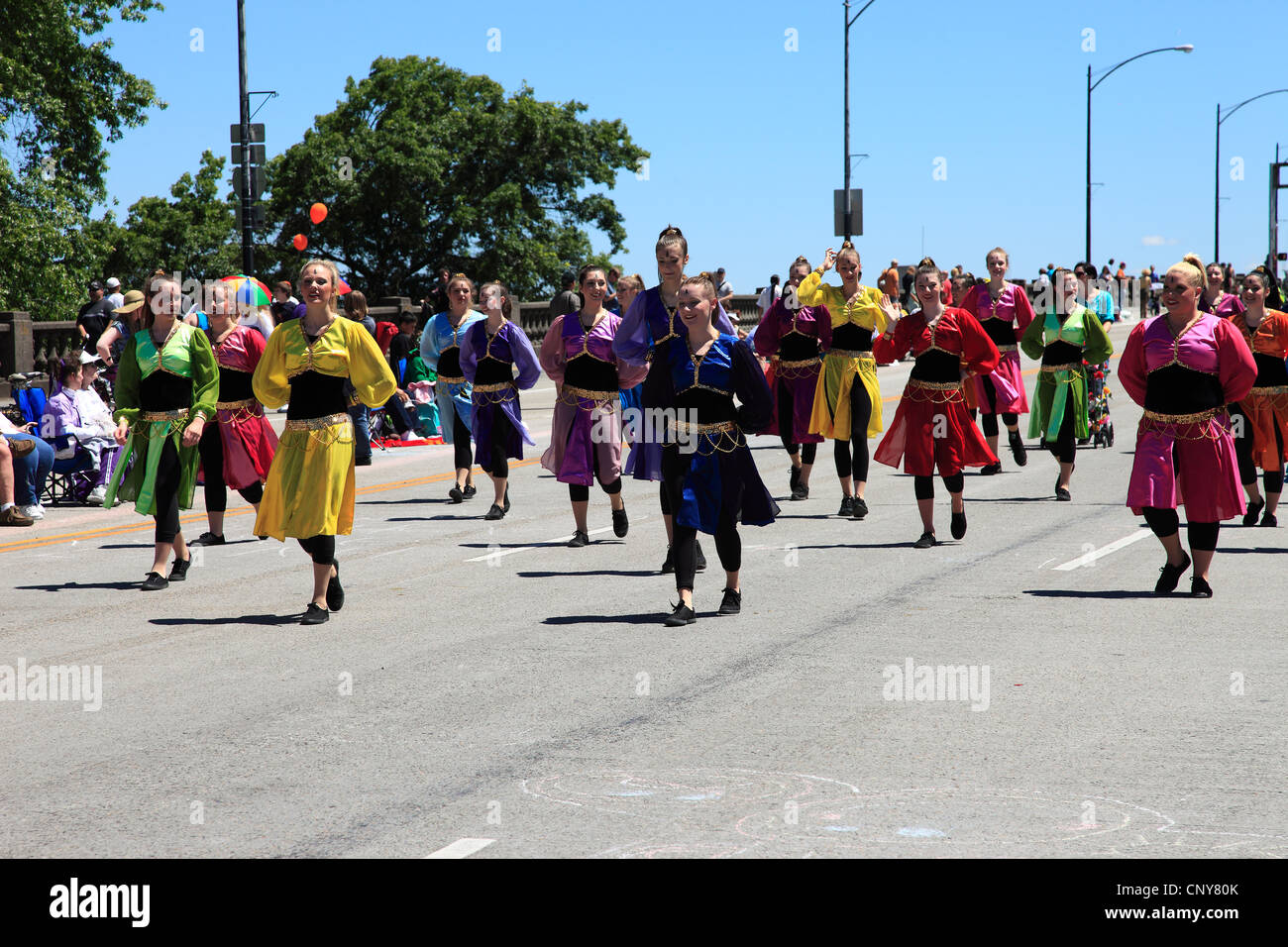 PORTLAND - JUNE 12: Rose Festival annual parade through downtown June ...