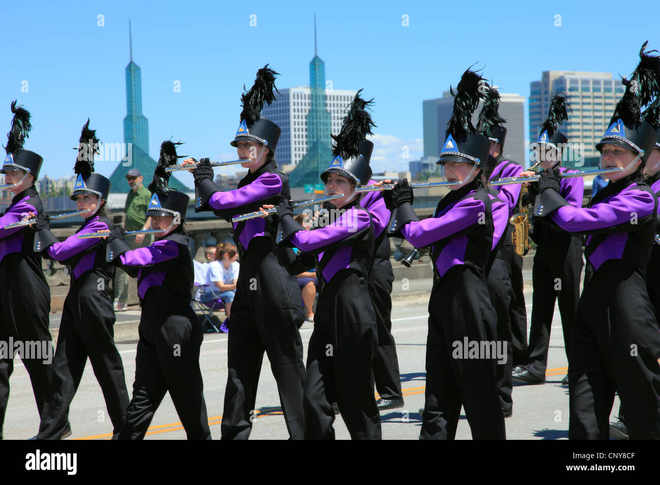 PORTLAND - JUNE 12: Rose Festival annual parade through downtown June ...