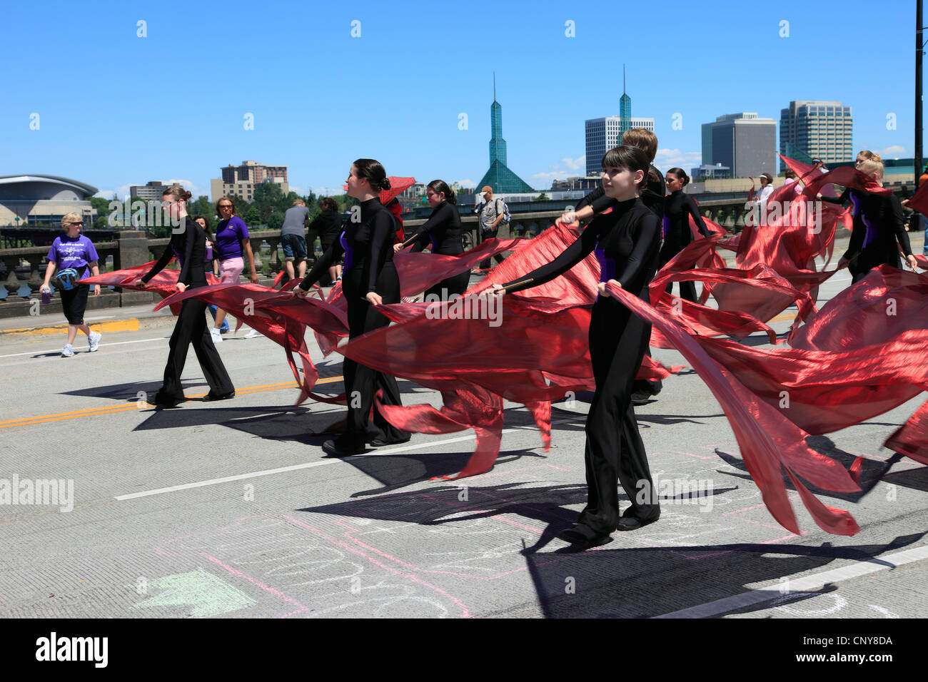 PORTLAND - JUNE 12: Rose Festival annual parade through downtown June ...
