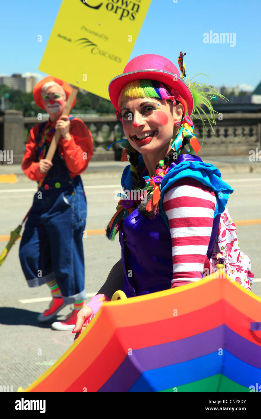 PORTLAND - JUNE 12: Rose Festival annual parade through downtown June ...