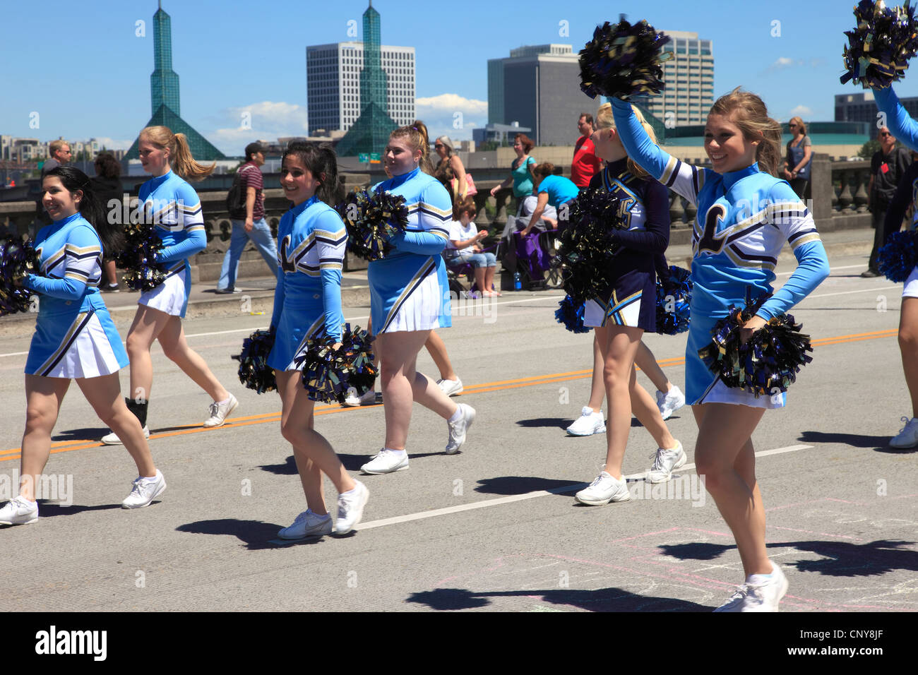 PORTLAND - JUNE 12: Rose Festival annual parade through downtown June ...