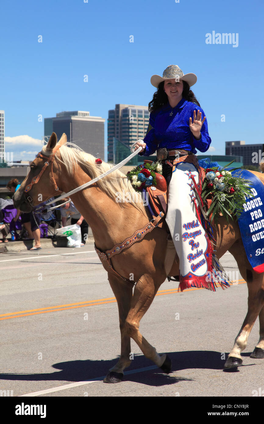 PORTLAND - JUNE 12: Rose Festival annual parade through downtown June ...
