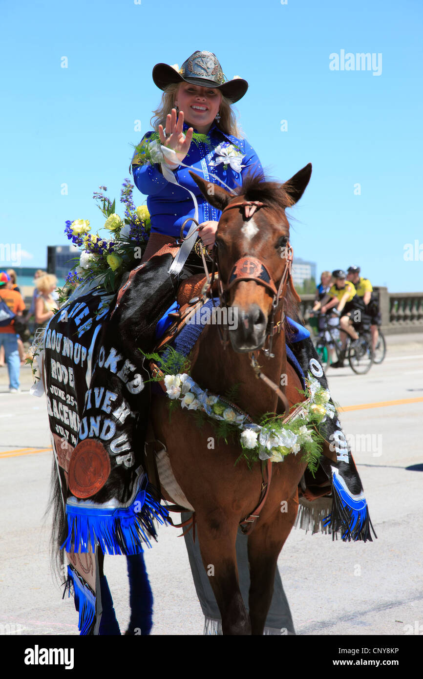 PORTLAND - JUNE 12: Rose Festival annual parade through downtown June ...