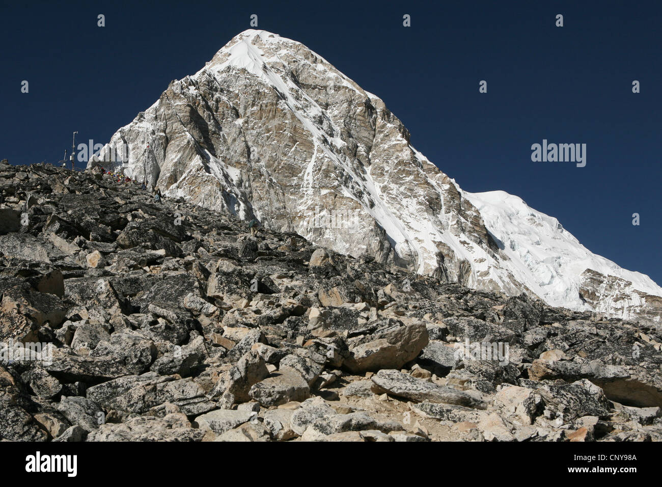 Mount Pumori (7,161 m) in Khumbu region in the Himalayas, Nepal. Mount ...