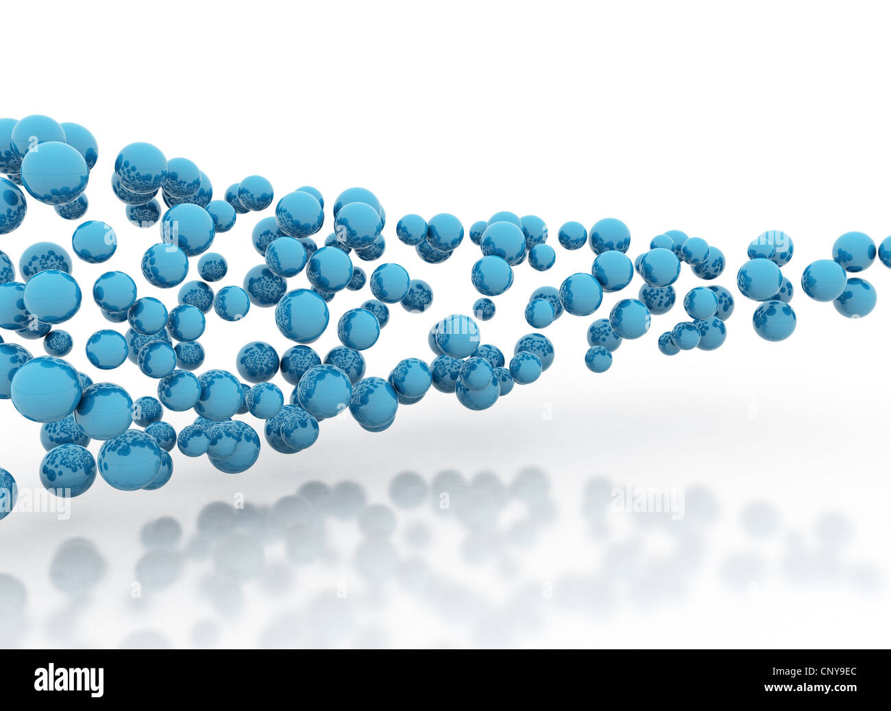 Abstract group of blue spheres Stock Photo - Alamy