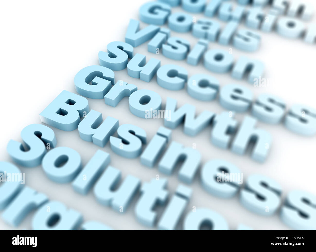 Business success buzz words in 3d text Stock Photo - Alamy